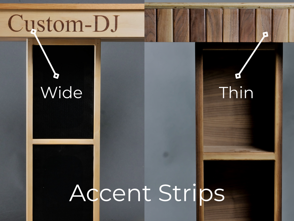Large DJ Booth with Outlet and Built-In Speaker Design | Custom-DJ ...